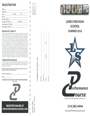 Fillable Online LONE STAR HIGH SCHOOL Fax Email Print - pdfFiller