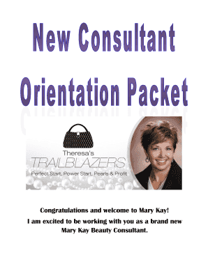 Fillable Online Congratulations and welcome to Mary Kay! I am excited ...