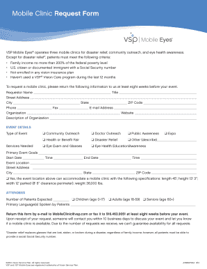 Fillable Online Mobile Clinic Request Form Fax Email Print - pdfFiller