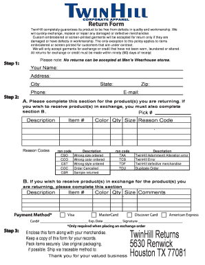 Fillable Online CSR Sample returned COC Order Cancelled TCS TwinHill ...