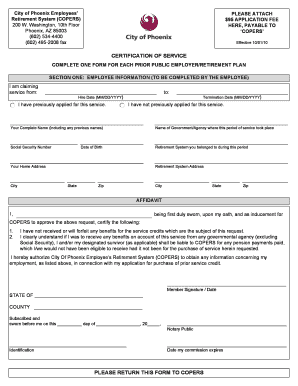 Fillable Online phoenix City of Phoenix Employees' Fax Email Print ...