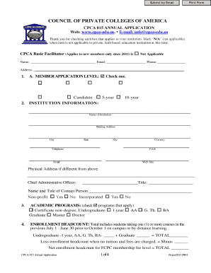 Fillable Online cpca-edu COUNCIL OF PRIVATE COLLEGES OF AMERICA - cpca ...