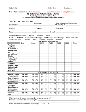 Fillable Online stanthonydepadua Census-English-Form - stanthonydepadua ...