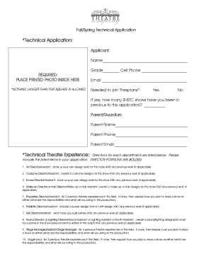 Fillable Online Seminole High School Theatre Company Fax Email Print ...