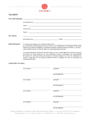 Fillable Online gramex FULLMAKT - gramex.fi Fax Email Print - pdfFiller