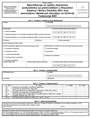 Fillable Online pufbih FEDERACIJA BOSNE I Za HERCEGOVINE - pufbih.ba ...