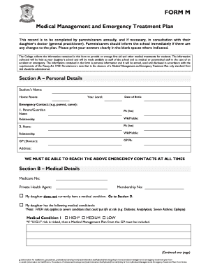 Fillable Online mta qld edu FIRST AID POLICY - APPENDIX FORMS (1) - mta ...