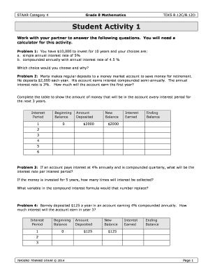 Fillable Online 12D Student Activity 1 Work with your partner to answer ...