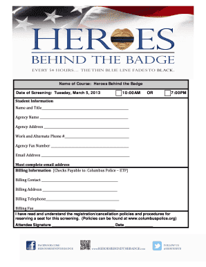 Fillable Online Heroes Behind The Badge recounts the harrowing stories ...