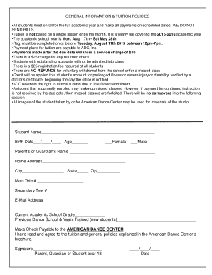 Fillable Online amdance ADC Reg Form 15-16.pages - amdance Fax Email ...