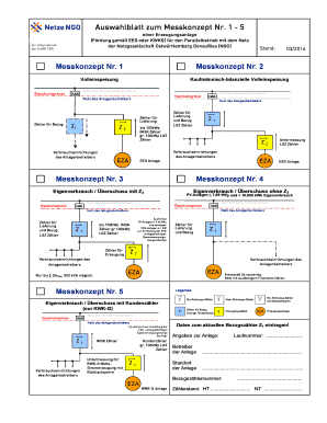 Fillable Online Auswahlblatt zum Messkonzept Nr. 1 - 5 Fax Email Print ...