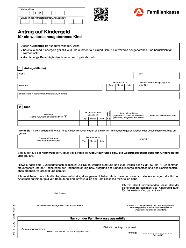 Fillable Online akademische Antrag auf Kindergeld - akademische.de Fax Email Print - pdfFiller