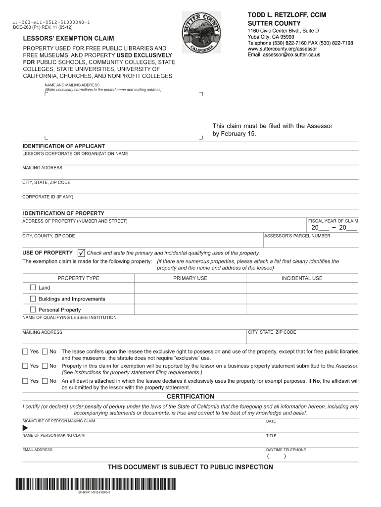Fillable Online capropeforms EF-263-R11-0512-51000048-1 Fax Email Print - pdfFiller