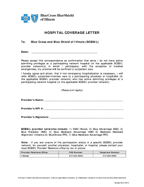Fillable Online Hospitalcoverageletter.doc Fax Email Print - pdfFiller