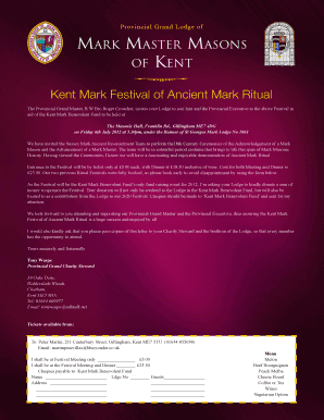 Fillable Online kentmarkmastermasons org Kent Mark Festival of Ancient ...