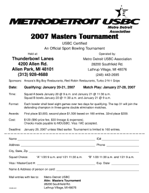 Fillable Online Download Masters Entry Blank - Metro Detroit USBC ...