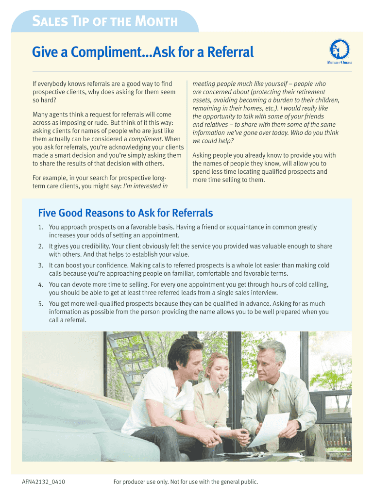 Fillable Online Sales Tip of the Month Fax Email Print - pdfFiller