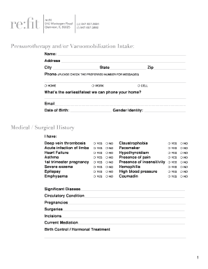 Fillable Online Spa Services intake form-edit. wellness, spa Fax Email ...
