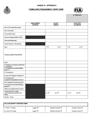 Fillable Online ANNEXE IV - APPENDIX IV Fax Email Print - pdfFiller