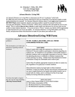 18 Printable advance directive vs living will Forms and Templates ...