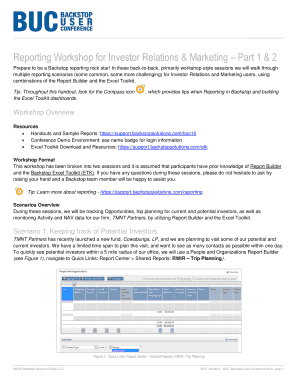 Fillable Online Reporting Workshop for Investor Relations & Marketing ...
