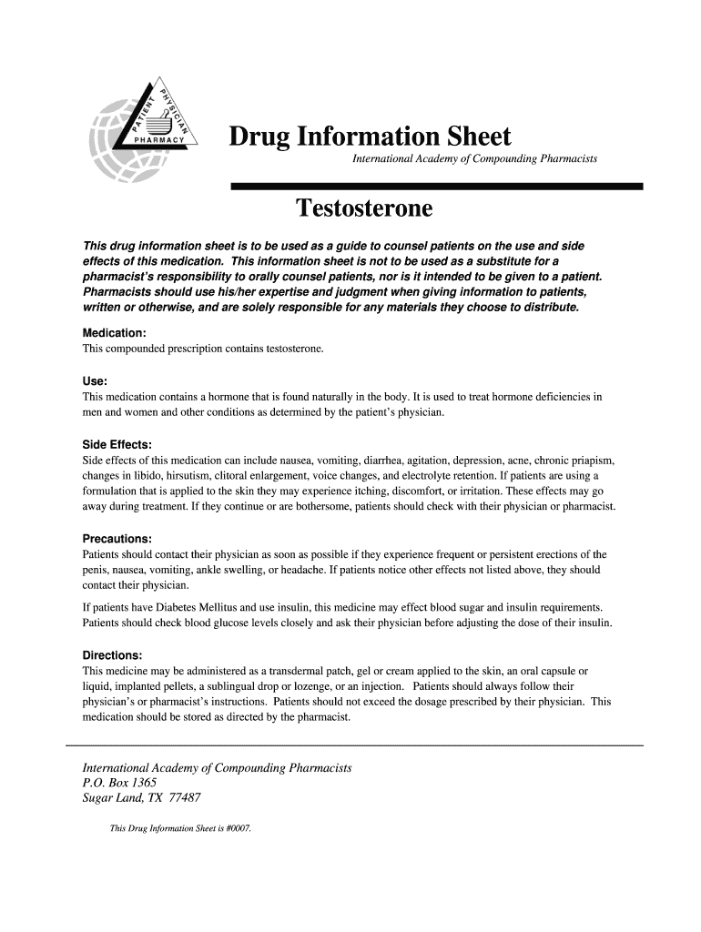 Fillable Online Drug Information Sheet Fax Email Print - pdfFiller