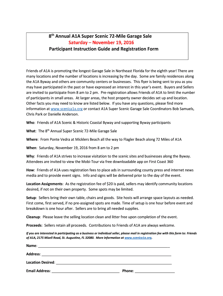 Fillable Online scenica1a Register now - Scenic A1A - scenica1a Fax ...