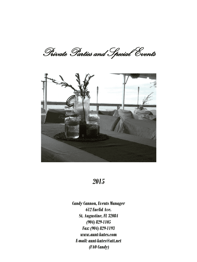 Fillable Online Sample menus - Aunt Kate's Restaurant Fax Email Print ...