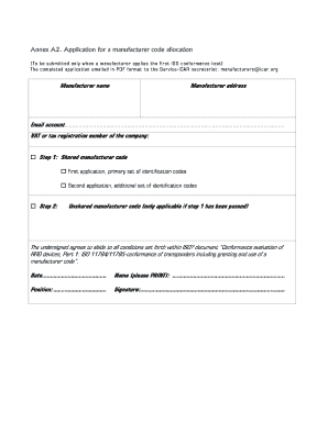 Fillable Online icar Annex A2.doc Fax Email Print - pdfFiller