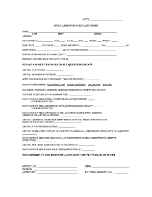 Fillable Online APPLICATION FOR PURCHASE PERMIT Fax Email Print - pdfFiller