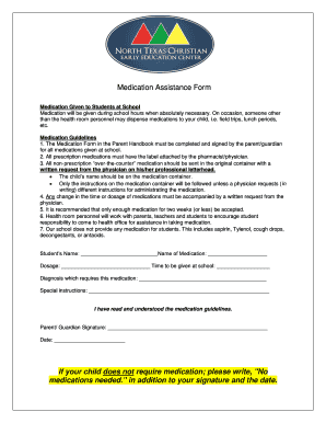 Fillable Online ntchristian Medication Assistance Form - ntchristian ...