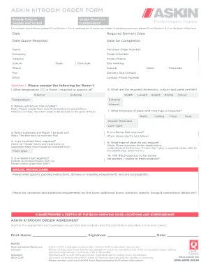 Fillable Online askin net ASKIN Kitroom order form Fax Email Print ...