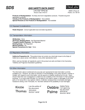 Fillable Online SDS GHS SAFETY DATA SHEET - Australian Gold Fax Email ...