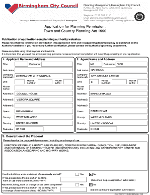 Fillable Online Town and Country Planning Act 1990 Please complete ...