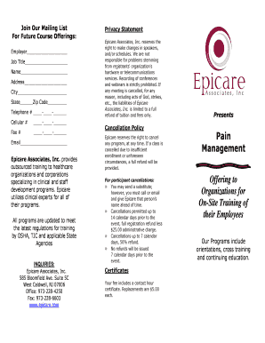 Fillable Online On-Site Pain Management Brochure.doc Fax Email Print ...