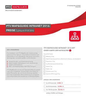 Fillable Online PTV MAP&GUIDE INTRANET Fax Email Print - pdfFiller