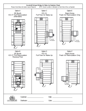 Fillable Online Accudraft Exhaust Bridge Air Make Up Selection Sheet ...