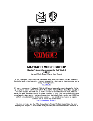 Fillable Online MAYBACH MUSIC GROUP Fax Email Print - pdfFiller