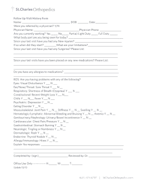 Fillable Online Follow-up-visit-form Fax Email Print - pdfFiller