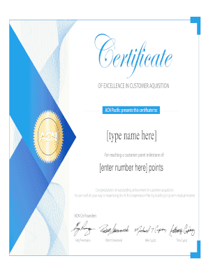Fillable Online Customer Acquisition Certificate. IBO Customer ...