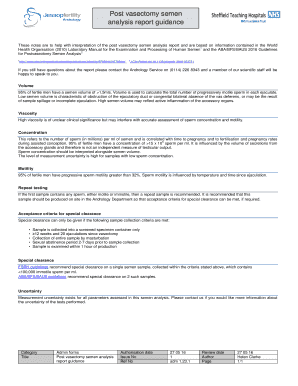 Fillable Online Post vasectomy semen Fax Email Print - pdfFiller