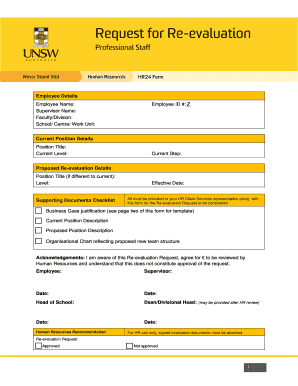 Fillable Online HR24 - Re-evaluation Form - RP - 210915 Fax Email Print ...