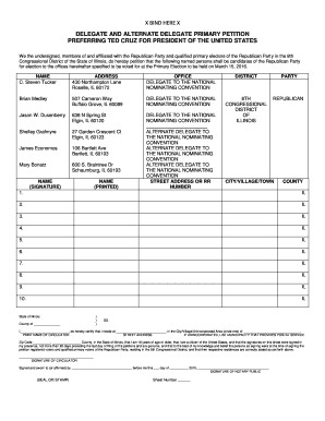Fillable Online stgop DELEGATE AND ALTERNATE DELEGATE PRIMARY PETITION ...