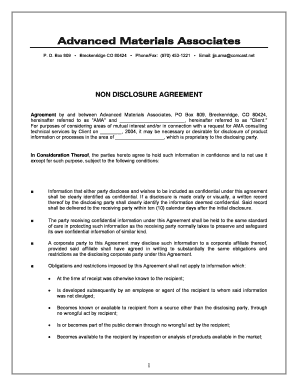 Fillable Online Advanced Materials Associates Fax Email Print - pdfFiller