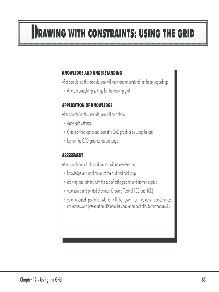 Fillable Online DRAWING WITH CONSTRAINTS: USING THE GRID Fax Email Print - pdfFiller