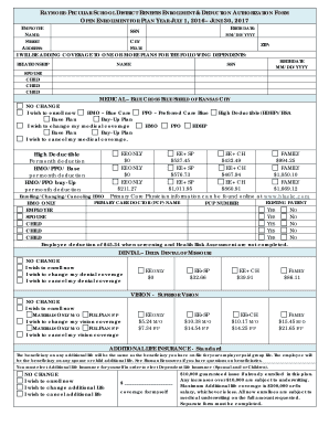 Fillable Online raypec k12 mo BENEFITS ENROLLMENT AND DEDUCTION AUTHORIZATION FORM Fax Email ...