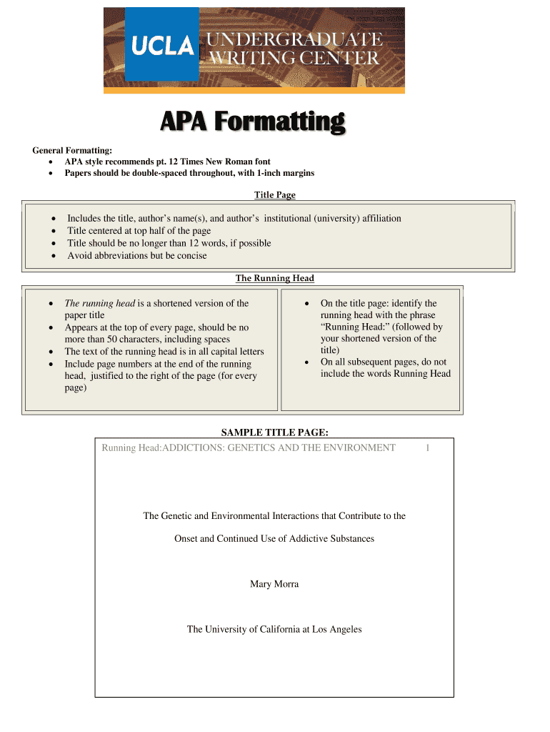 Fillable Online APA Formatting Fax Email Print - pdfFiller
