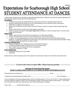 Fillable Online SHS Dance Permission form.doc Fax Email Print - pdfFiller