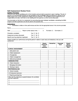 Fillable Online ahs health wa gov Self-Assessment Review Form - WA ...