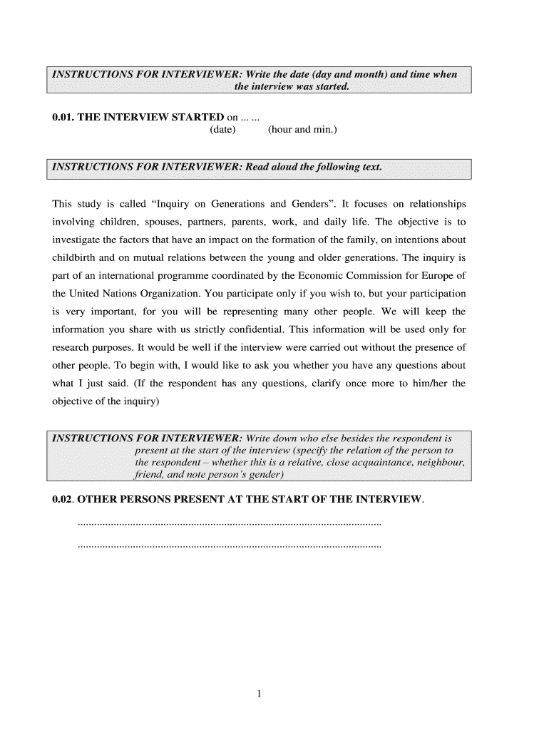 Fillable Online ggp-i INSTRUCTIONS FOR INTERVIEWER: Write the date (day and ... Fax Email Print ...